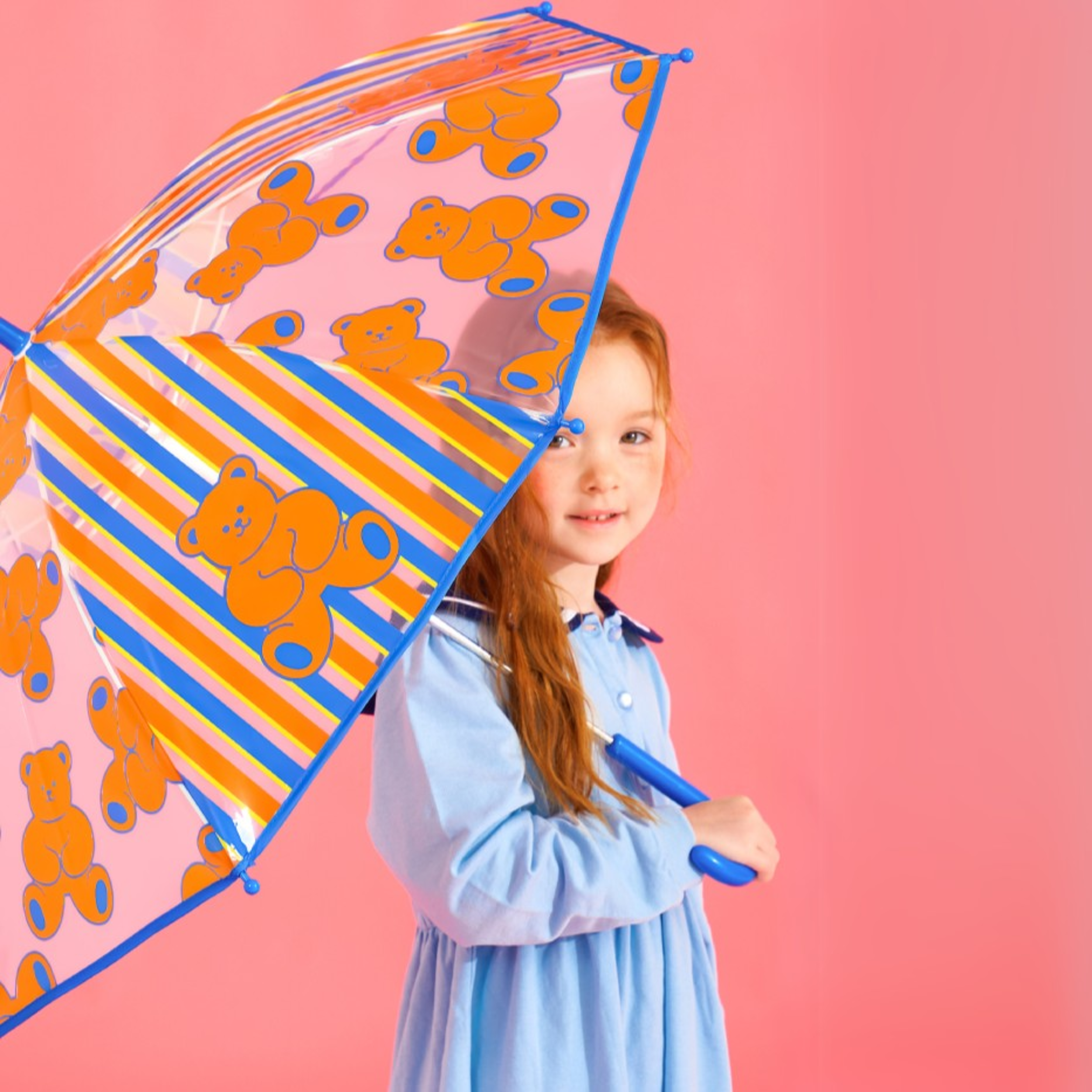 Kids Umbrella -Wiggle Bear Stripe – Wiggle Wiggle Indonesia