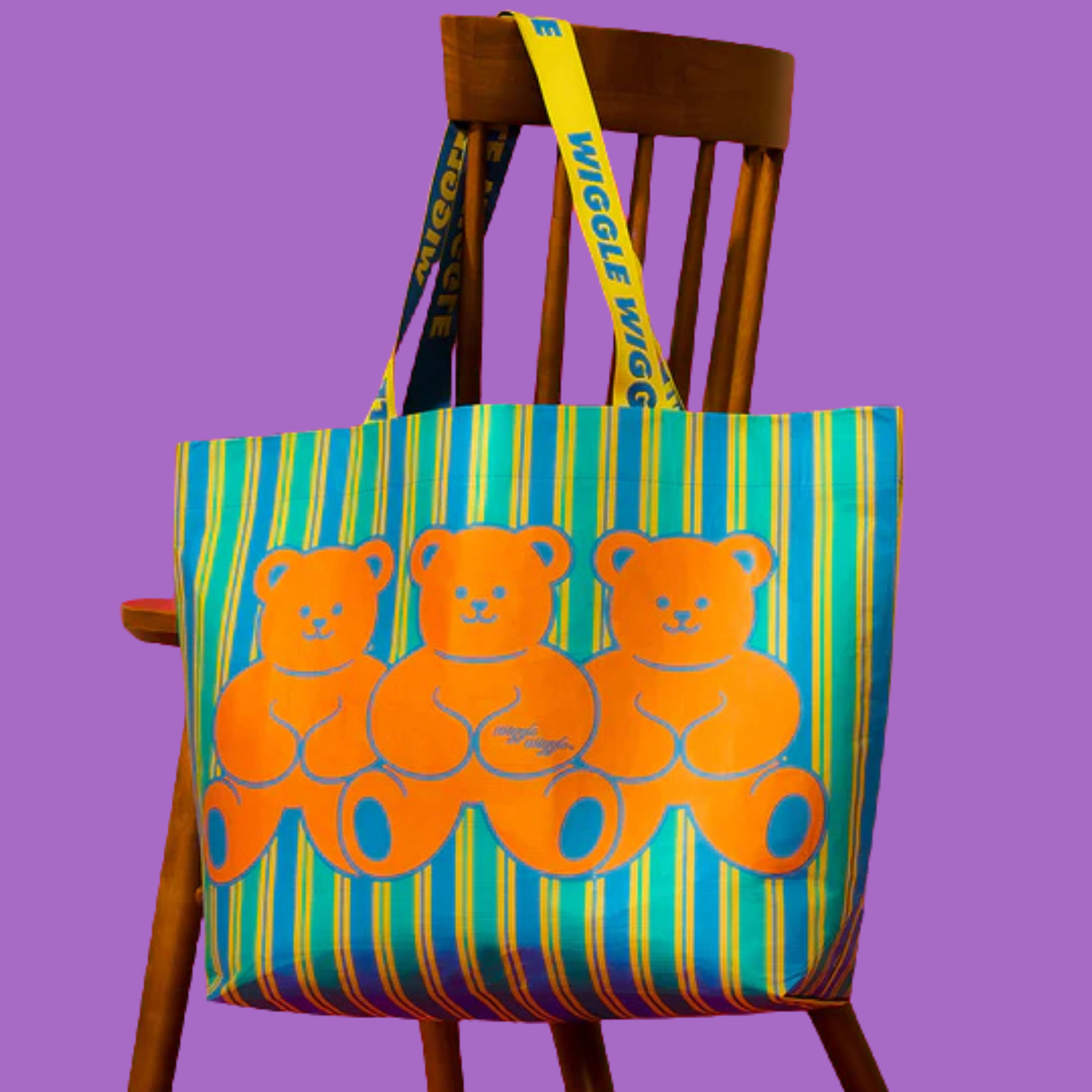 Reusable Shopper Bag (L) - Teddy Bear – Wiggle Wiggle Indonesia