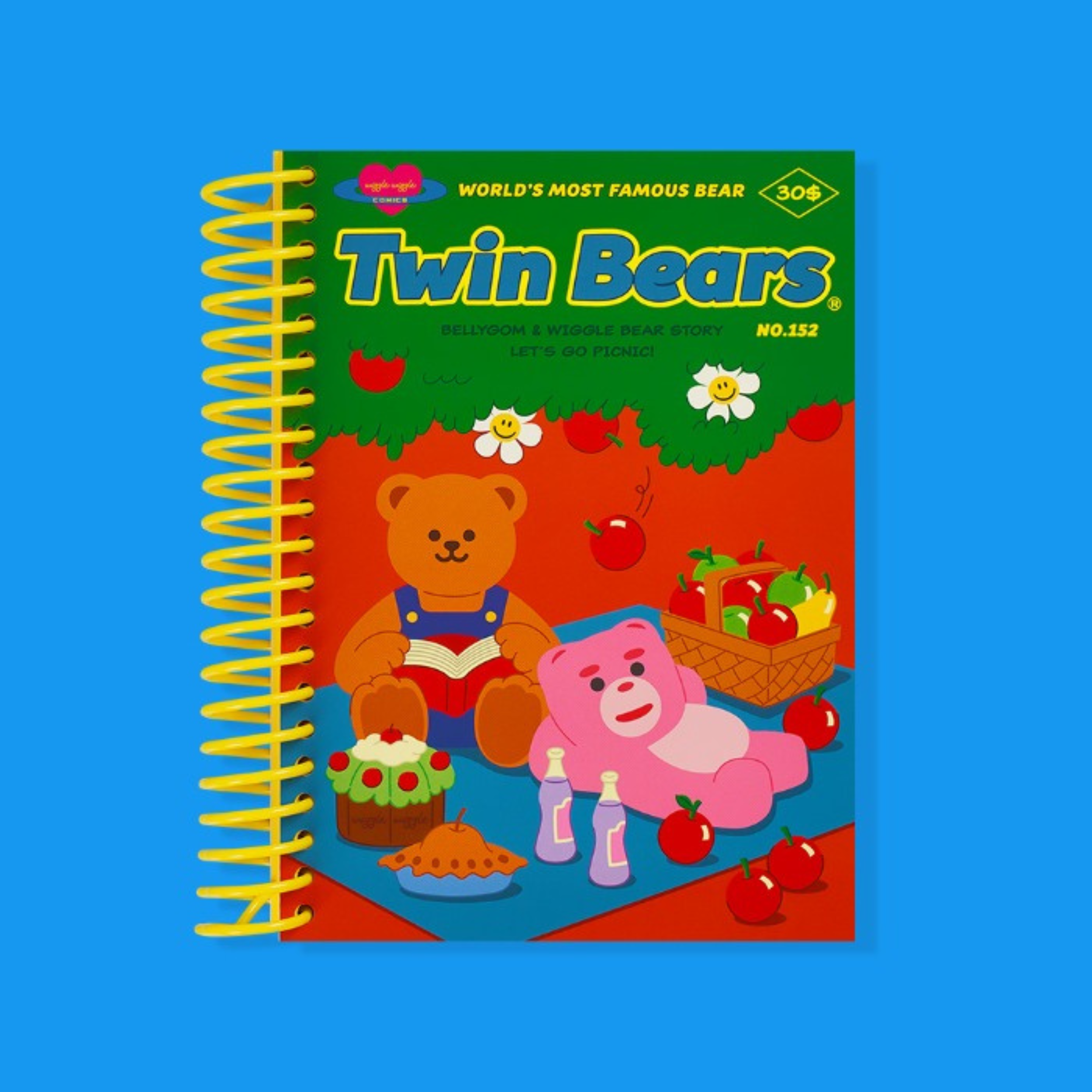 Bellygom X wiggle wiggle - Spring Note Twin Bears – Wiggle Wiggle Indonesia
