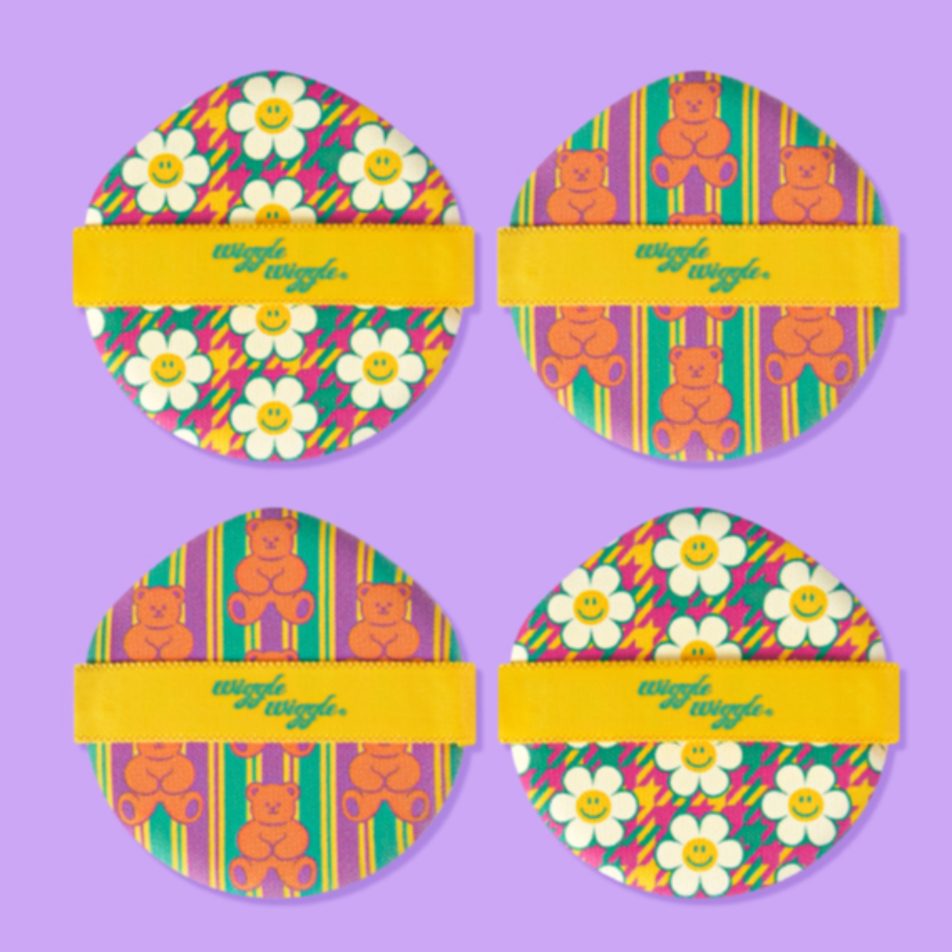 Cushion Puff 4P Set - Yellow – Wiggle Wiggle Indonesia